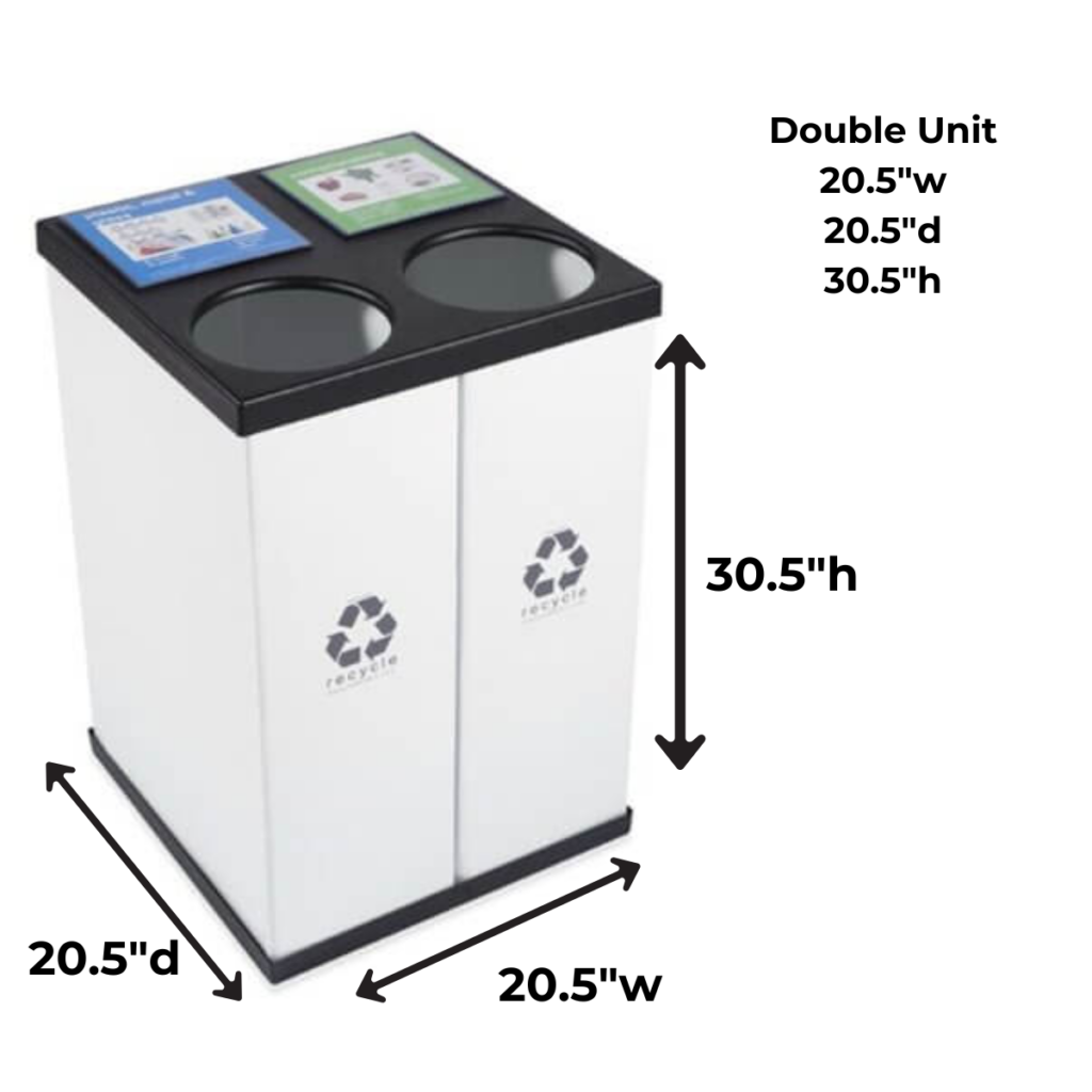 Double Recycling Bin | RecycleBoxBin By Primex